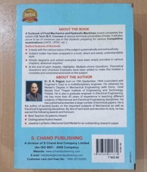 Fluid Mechanics and Hydraulic Machines 6E By RK Rajput | A2Z Book Hub